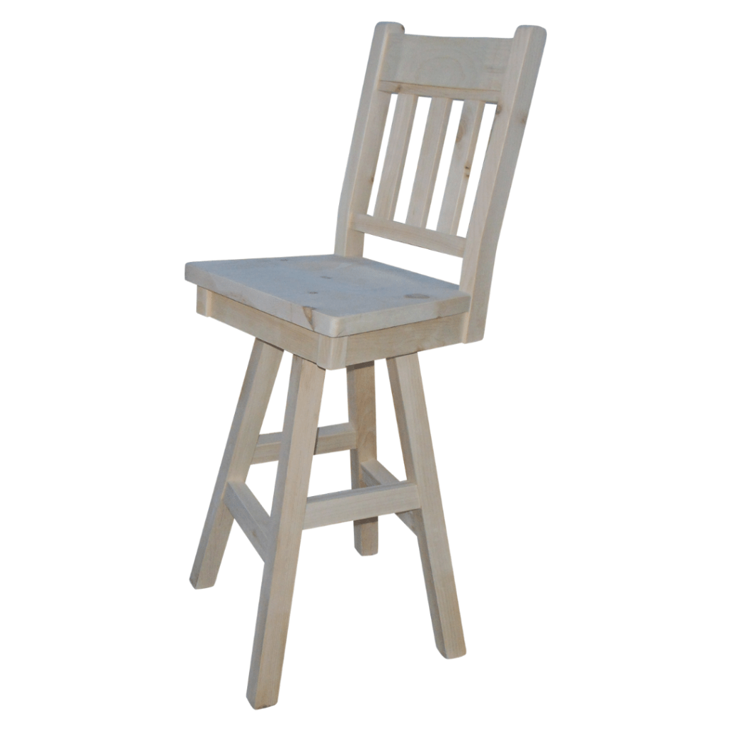 Dakota Slat Back Bar Chair Solid Wood Canadian Made