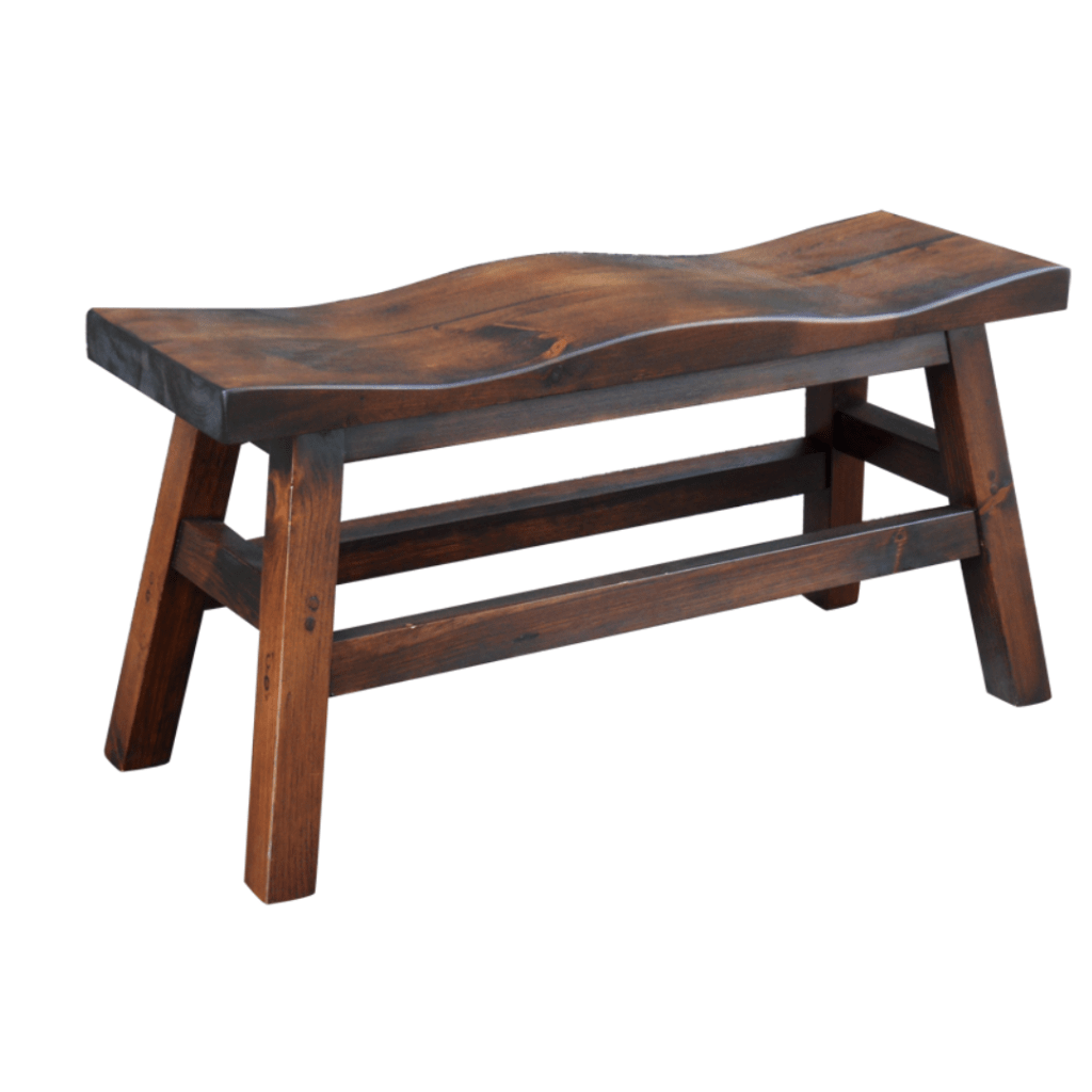 Dakota Saddle Bench Solid Wood Canadian Made
