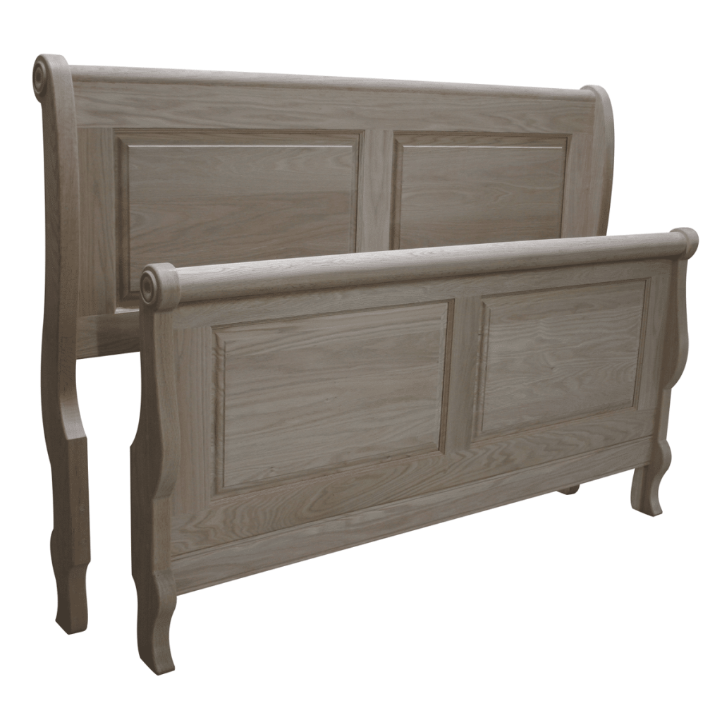 Raised Panel Sleigh Bed Solid Wood Canadian Made