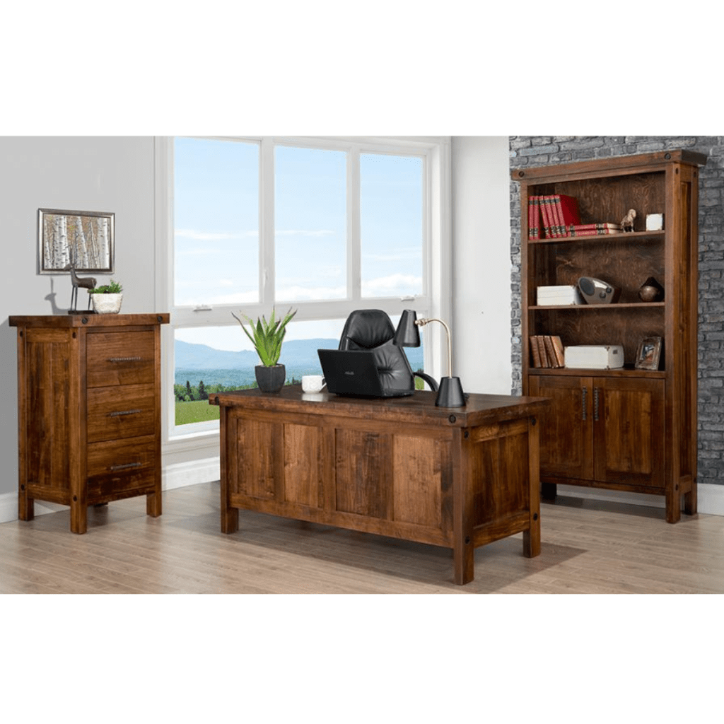 Rafters Double Pedestal Desk Solid Wood Canadian Made