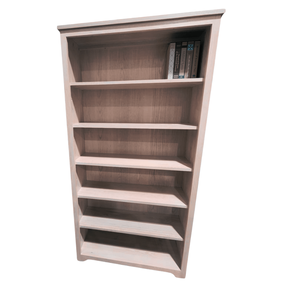 Oak White Wash Bookcase Solid Wood Canadian Made